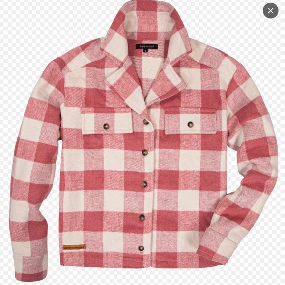 Simply Southern | Jackets & Coats | Simply Southern Pink Plaid Shacket ...